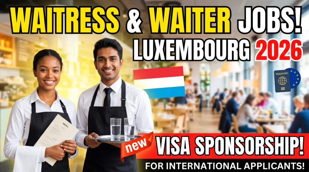 Waiter and Waitress Jobs in Luxembourg 2026 with Visa Sponsorship for ...
